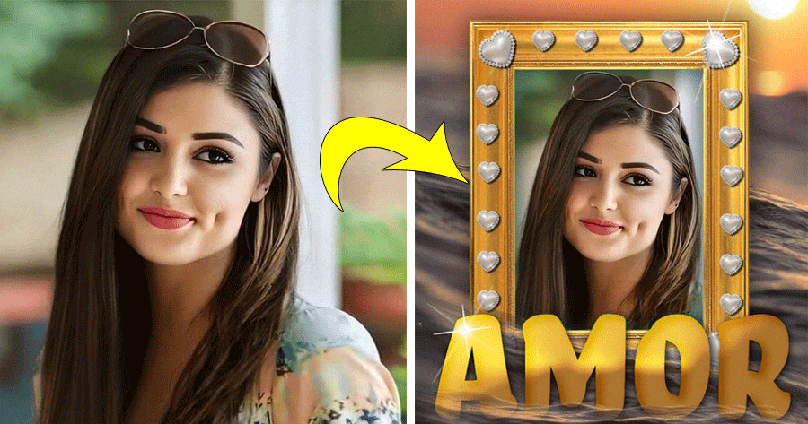 Add Your Photo Into This Romantic Love Frame - DiggFun | All Games ...