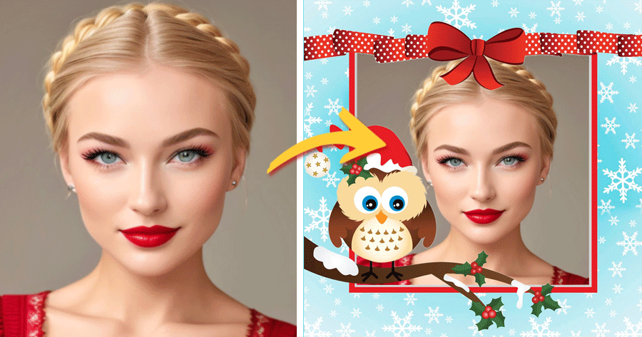 Edit Your Photos With Christmas Owl Photo Frame! - DiggFun | All Games ...